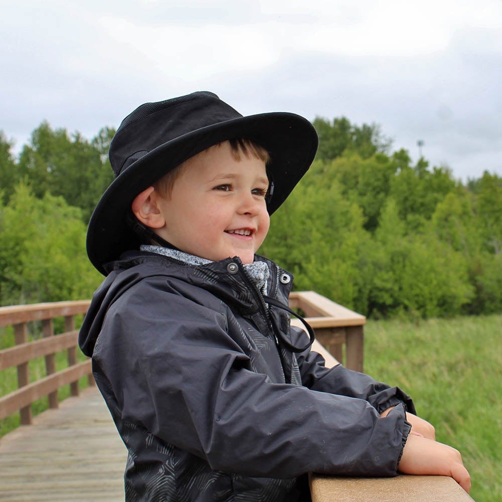 Junior Foldable Jasper Hat: Black – Biddle and Bop