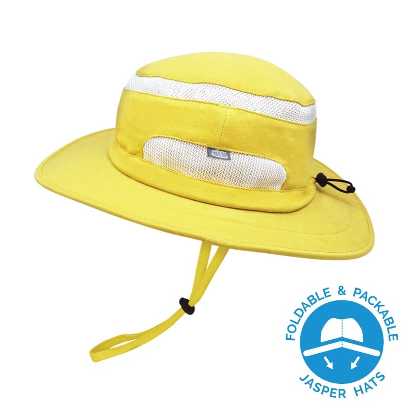 Junior Foldable Jasper Hat: Yellow – Biddle and Bop